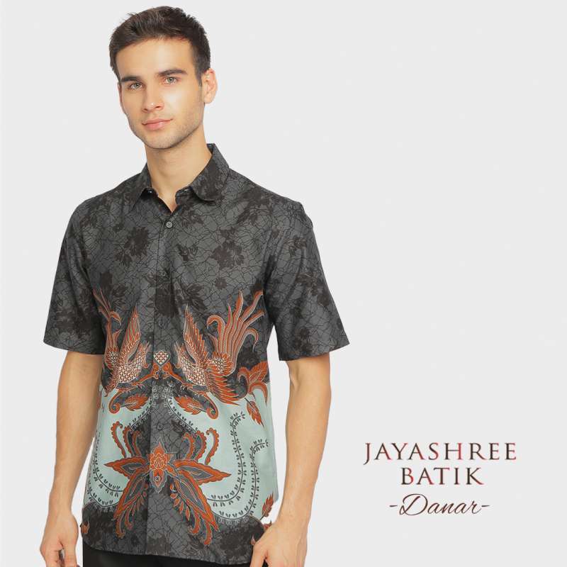 Promo Jayashree Batik Slimfit Danar Grey Kemeja Batik Pria Lengan ...