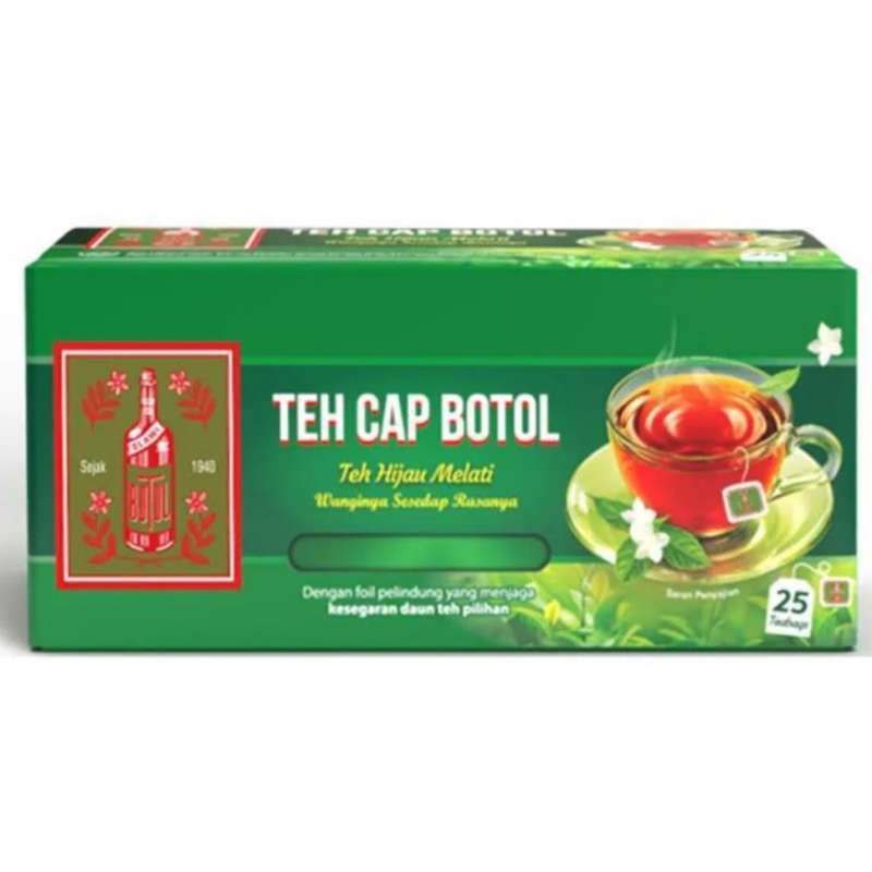 Jual Teh Cap Botol Teh Hijau Melati , Teh Cap Poci Celup Vanilla / Teh ...