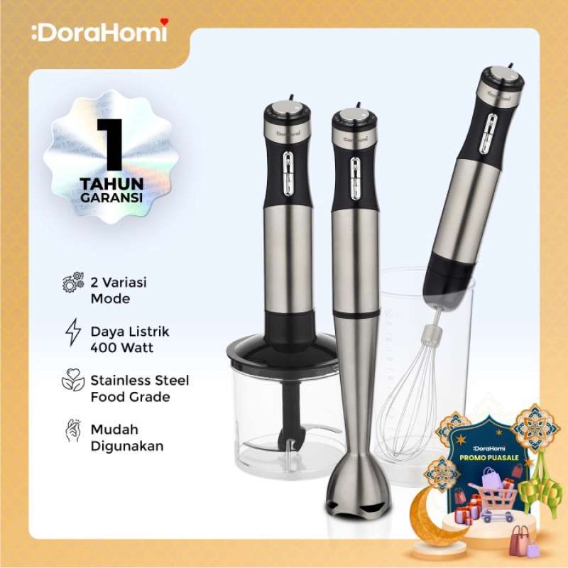 Jual Hand Blender Mixer Set Elektrik Stainless Steel Motor Kuat Low ...