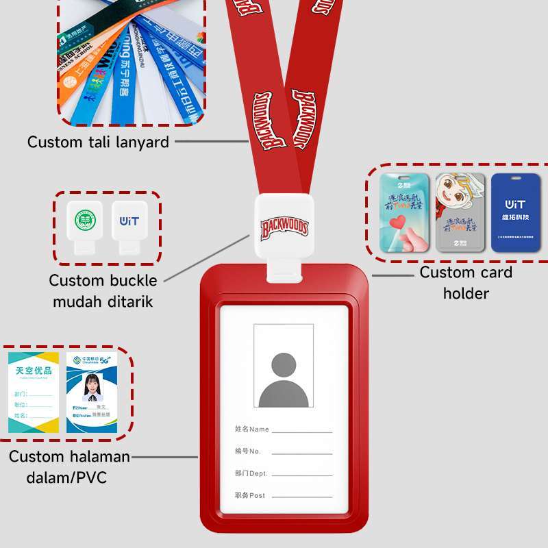 Jual ID Card Holder Oulun Berkualitas Tinggi Kartu Kerja Buckle ...