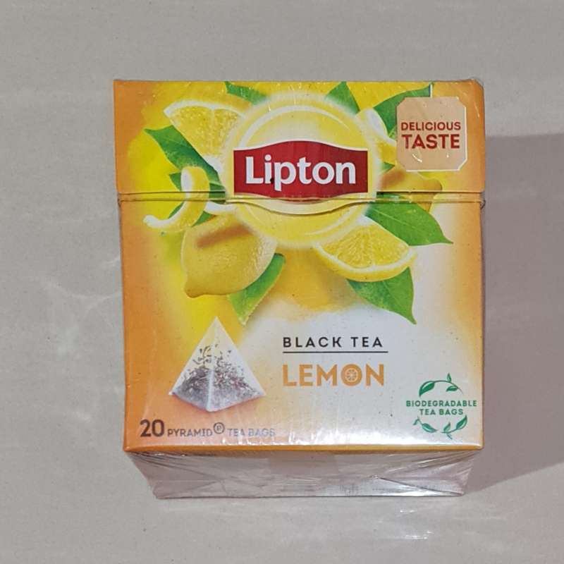 Jual Lipton Black Tea Lemon Pyramid Tea Bags 20 X 1.7 Gram Di Seller ...