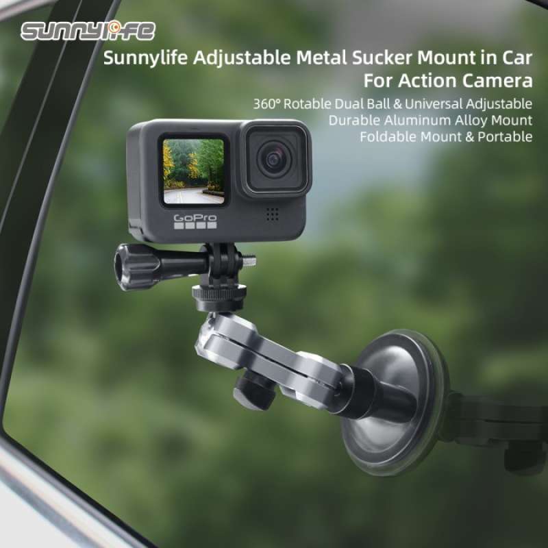 Jual Sunnylife Angles Adjustable Metal Car Suction For Gopro Osmo ...