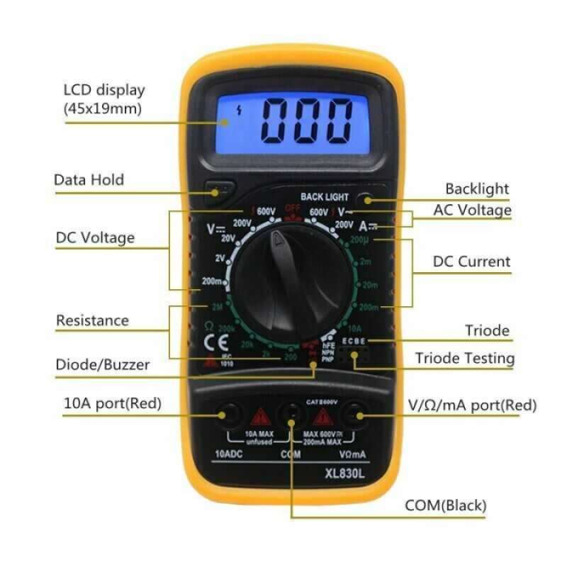 Promo Mini Digital Multimeter Ac/dc Voltage Alat Mengukur Arus Listrik Diskon 19% Di Seller ...