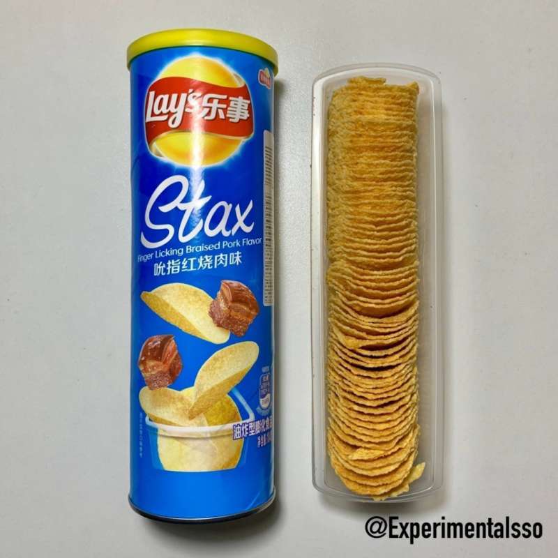 Jual Lays Stax Finger Licking Braised Pork Flavor-lays Rasa Babi Di ...