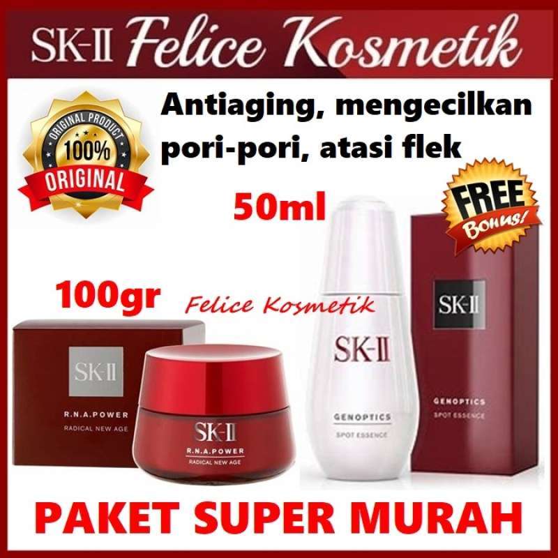 Jual SK-II SKII SK2 GENOPTICS SPOT ESSENCE 50 ML RNA POWER CREAM 100 GR di Seller Flower Beauty ...