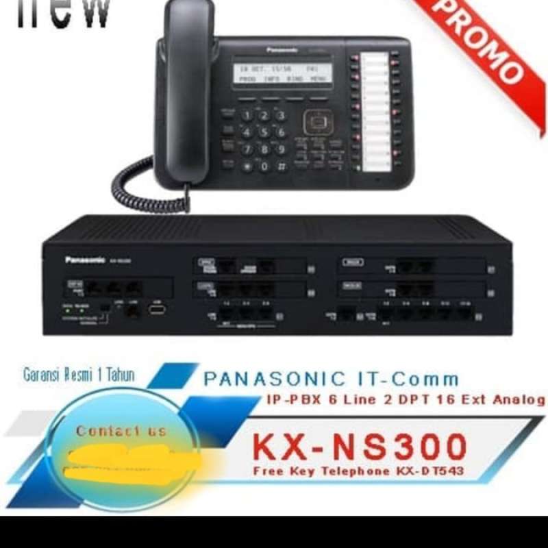 Promo IP PABX PANASONIC KX-NS300 KAP.6 CO 2 DIGITAL 16 ANALOG DAN KX DT543 Diskon 33% di Seller ...