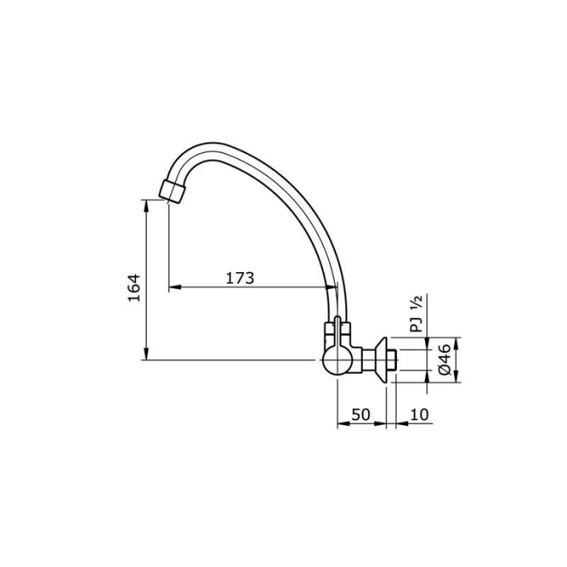 Jual Kran Dapur / Kran Cuci Piring Toto Tx609k Wall Type Kitchen Faucet ...