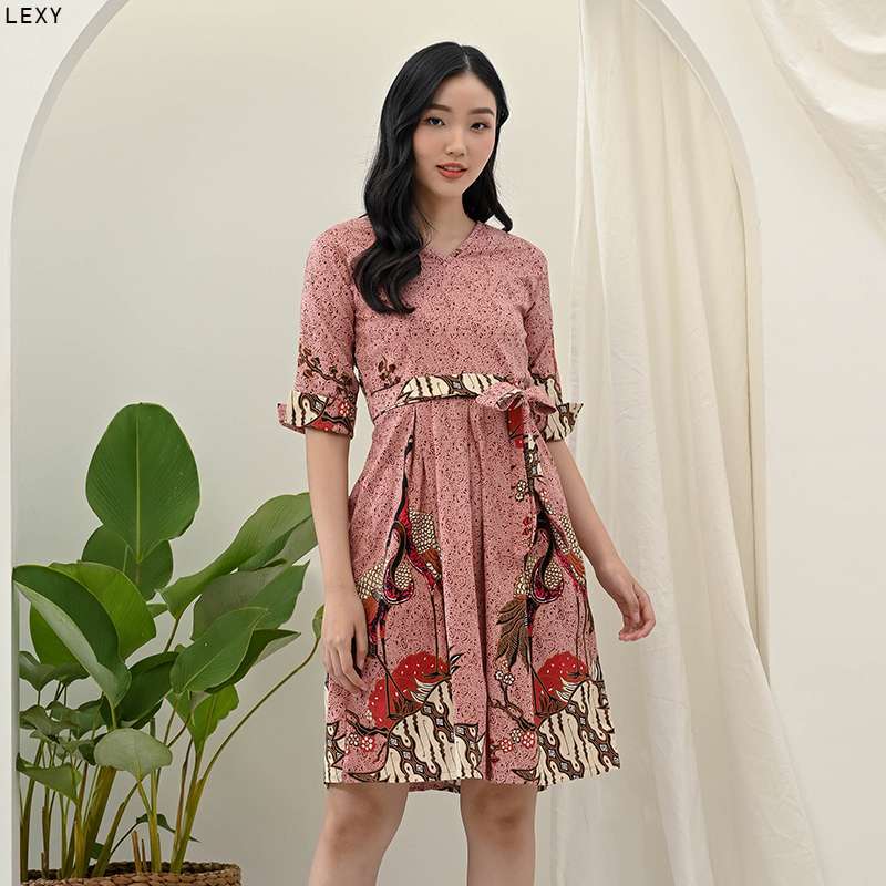 Promo Evercloth Lexy Dress Batik Wanita Terusan Batik Couple Modern ...