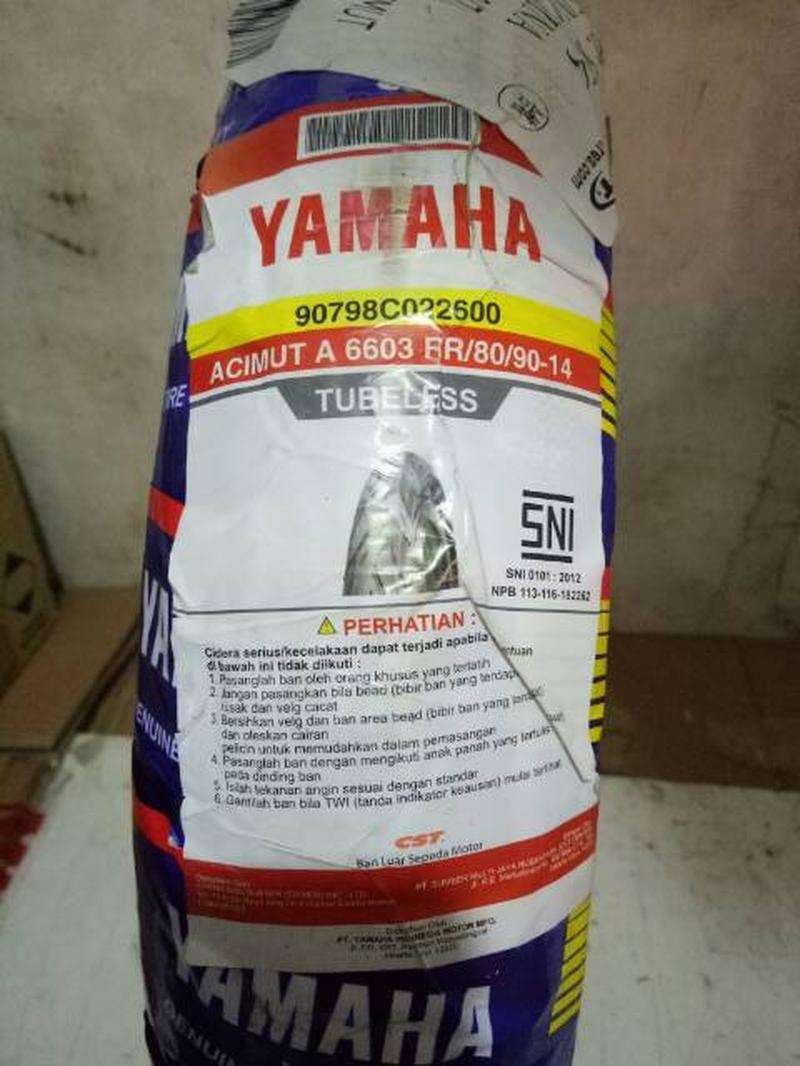 Jual Yamaha Genuine Parts Ban Motor Luar Tubeless [80-90-14] Di Seller ...