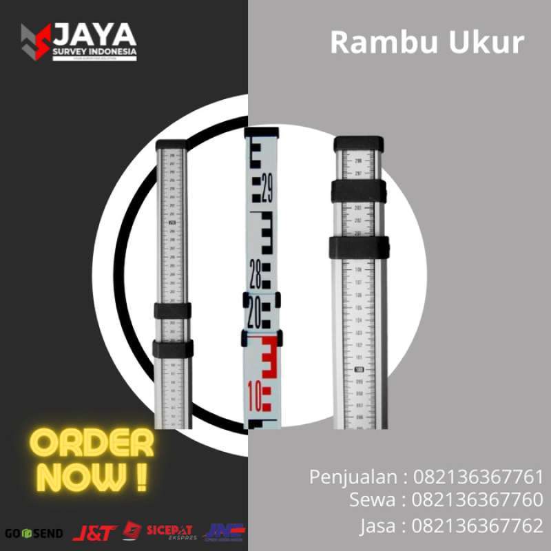 Jual Rambu Ukur/leveling Staff/rambu Leveling/bak Ukur/mistar Ukur 3 ...