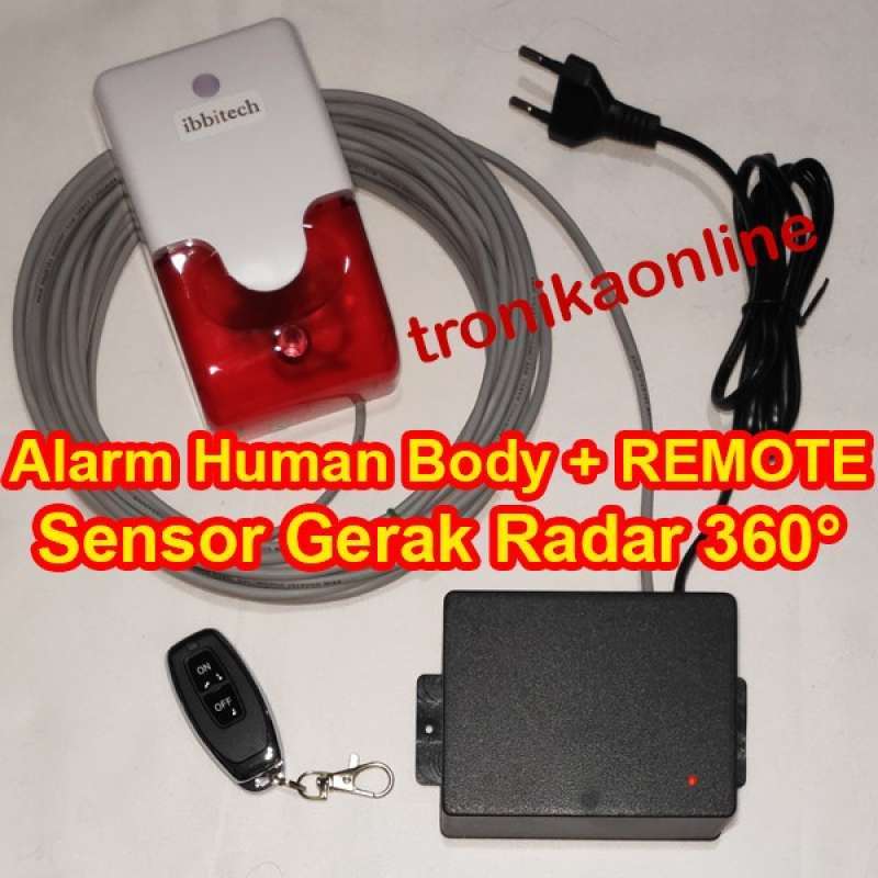 Promo Alarm Human Body Sensor Radar Motion Sensor Alarm Siren Strobe ...