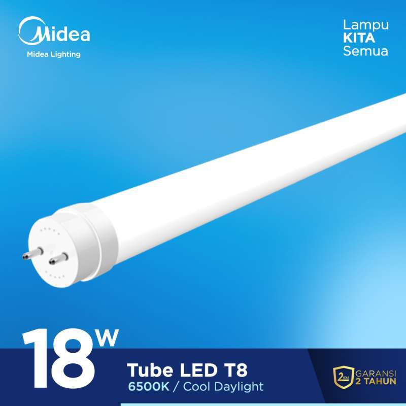 Jual Lampu Tl Led T8 18 Watt Glass - Midea Di Seller Midea Lighting Indonesia Official Store ...