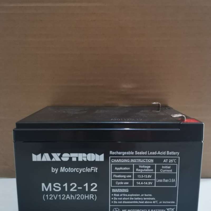 Jual aki sepeda listrik 12v 12ah / aki maxotrom 12v 12ah / aki ups 12v ...
