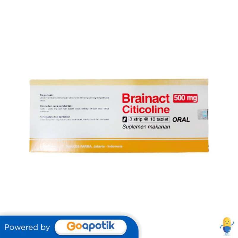 Jual Brainact 500 Mg Box 30 Tablet Di Seller Apotek Okky - Perak Barat ...