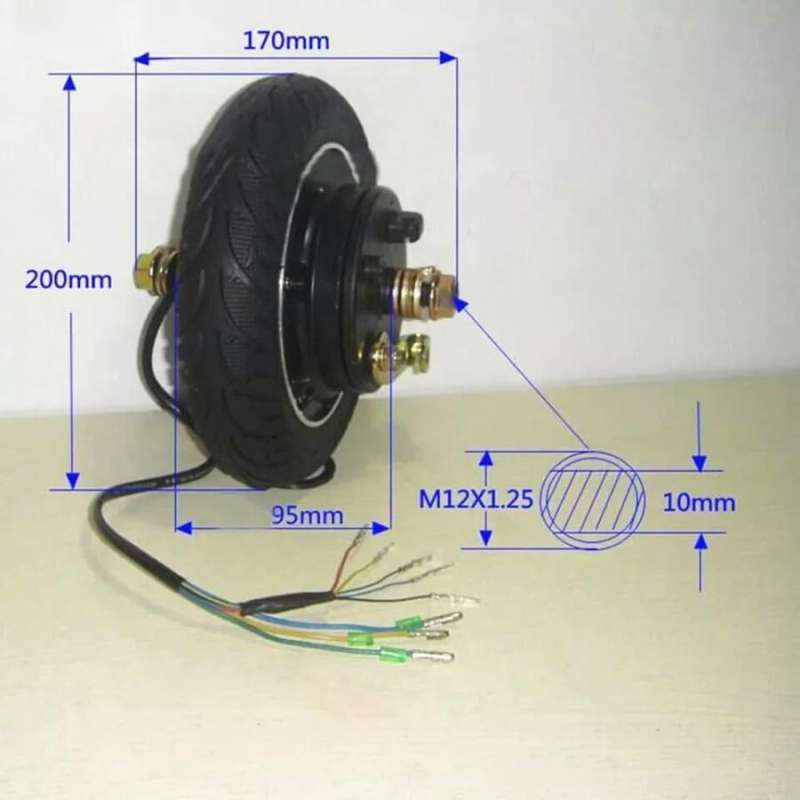 Jual HUB MOTOR DINAMO BLDC SEPEDA LISTRIK 350W 36V UK BAN 200X50+DRUM BRAKE di Seller SPORT ...