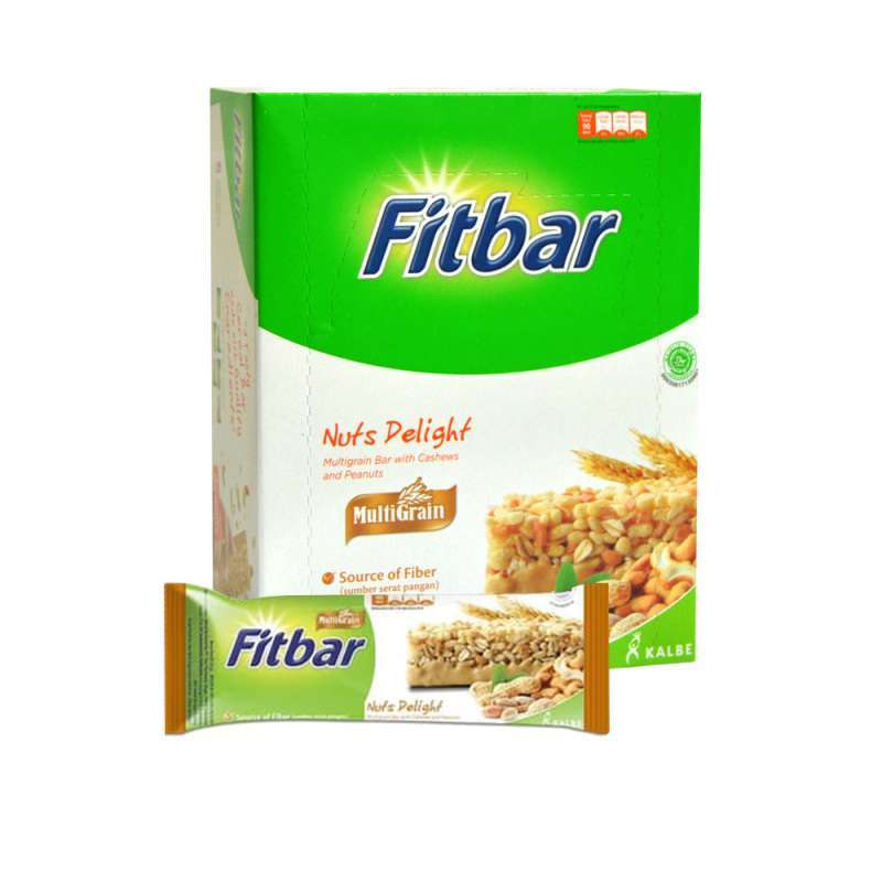 Jual Fitbar Multigrain Cemilan Diet Sehat 1 Box Isi 12pcs - Nuts ...