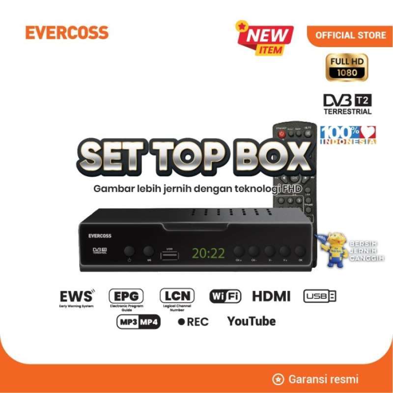 Promo EVERCOSS SET TOP BOX STB MEGA BOX - tanpa bonus Diskon 2% di ...
