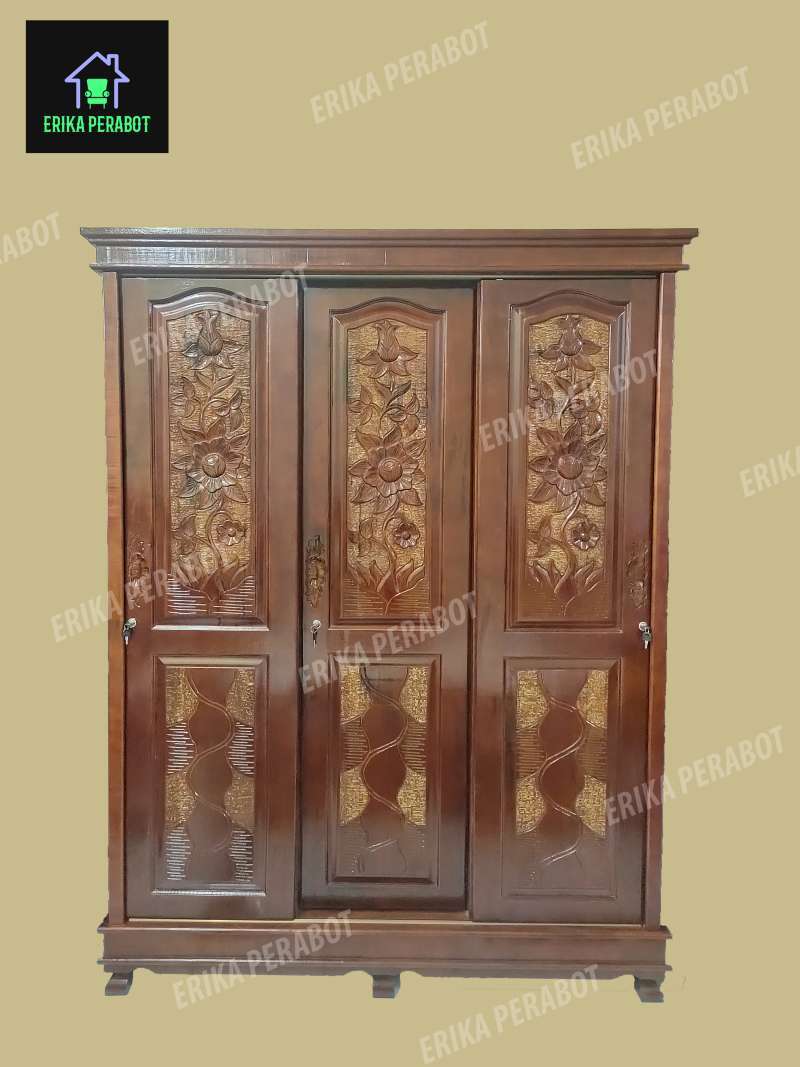 Jual Lemari 3 Pintu Sliding Kayu Padu Jepara di Seller Erika Perabot ...