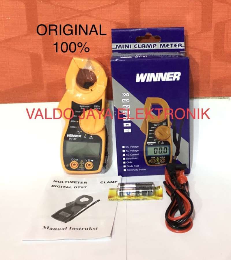 Promo Tang Ampere Winner Dt-87 Clamp Meter Dt 87 Alat Ukur Arus Listrik ...