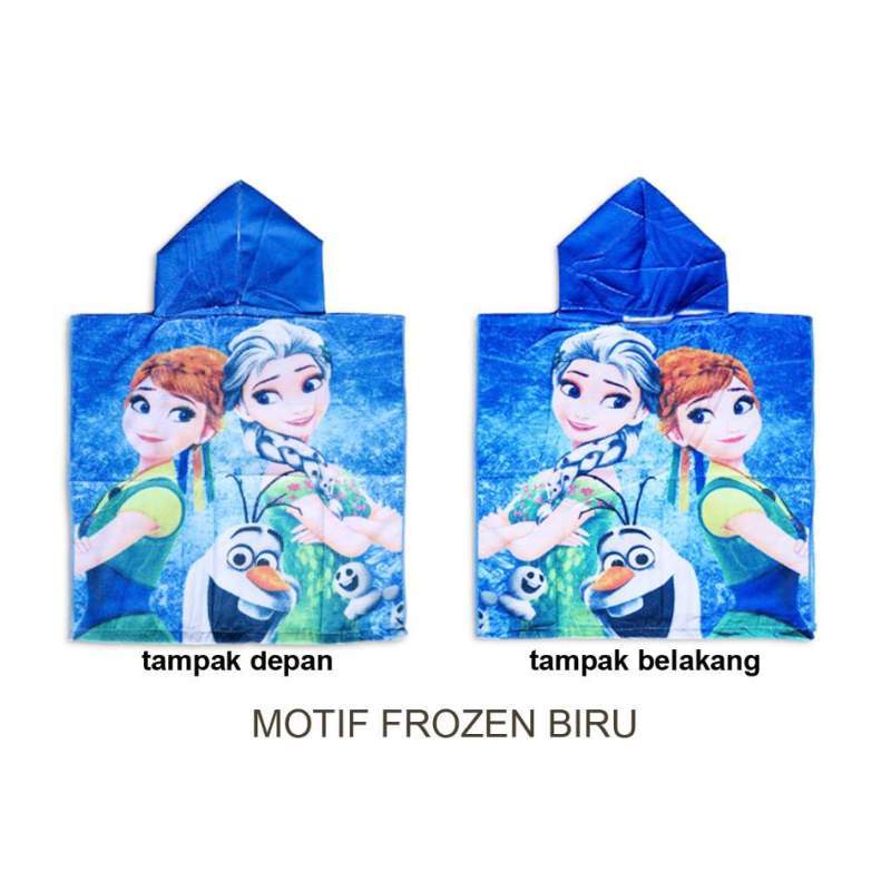 Jual Handuk Anak model ponco kartun Frozen - 001 Multicolour di Seller ...