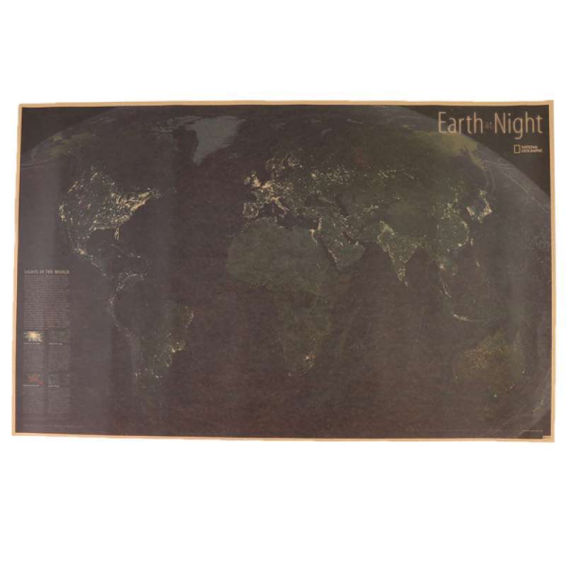 Jual Retro Vintage Earth Poster Kraft Paper Antique Poster Pub Cafe ...