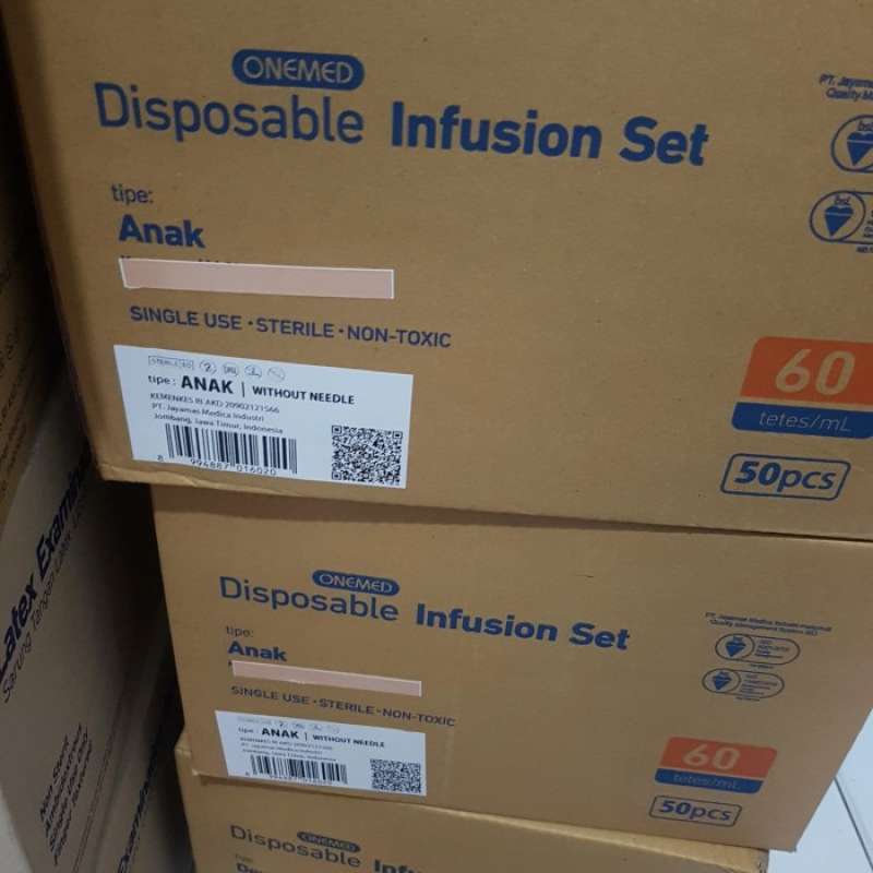 Jual infusion set anak onemed infus infuset per box isi 50 pcs di ...