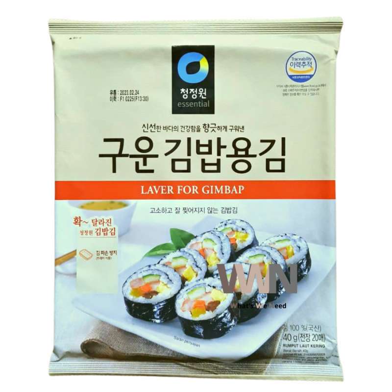 Jual Chung Jung One Laver for Gimbap 40 gr - Sushi Nori / Seaweed di ...