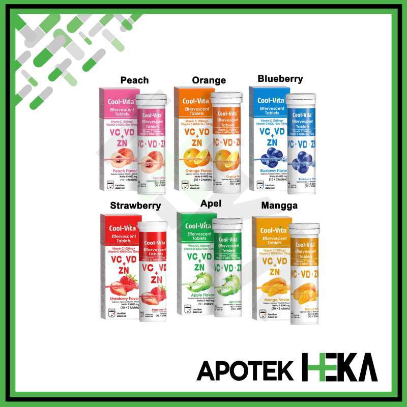 Jual Cool Vita Effervescent Tablet isi 12 - Vitamin C D Zinc di Seller ...