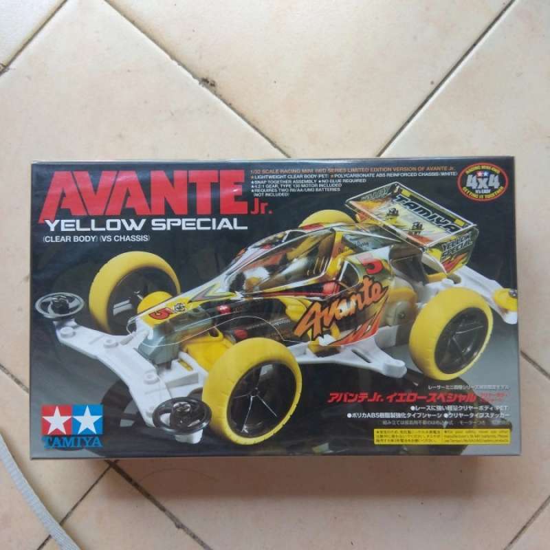 Promo Tamiya Avante Jr. Yellow Special Clear Body Vs Chassis 4Wd ...