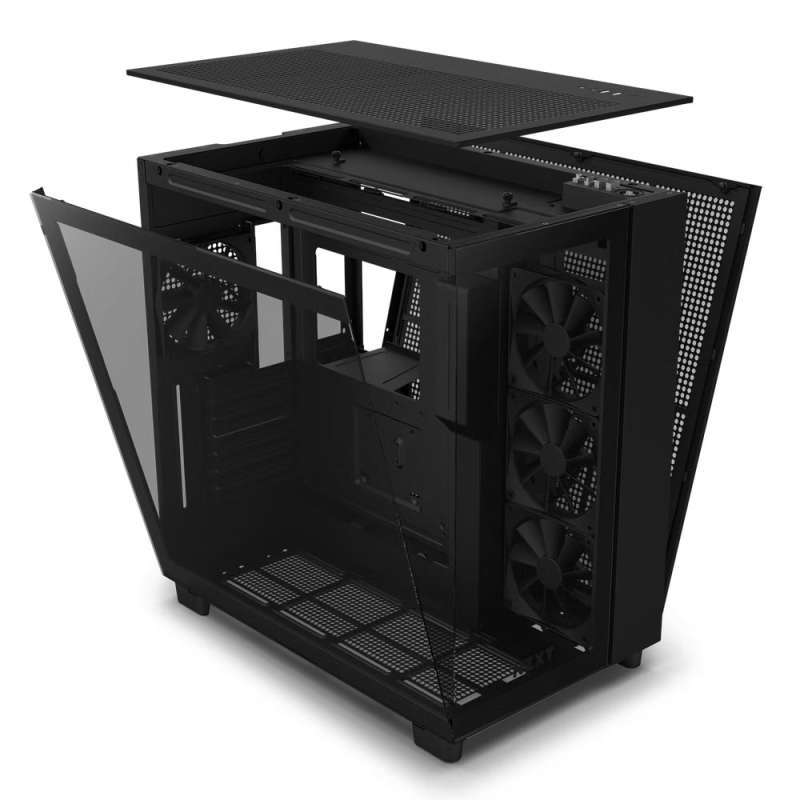 Jual Nzxt H9 Flow Dual-chamber Atx Mid-tower Airflow Gaming Case Di ...