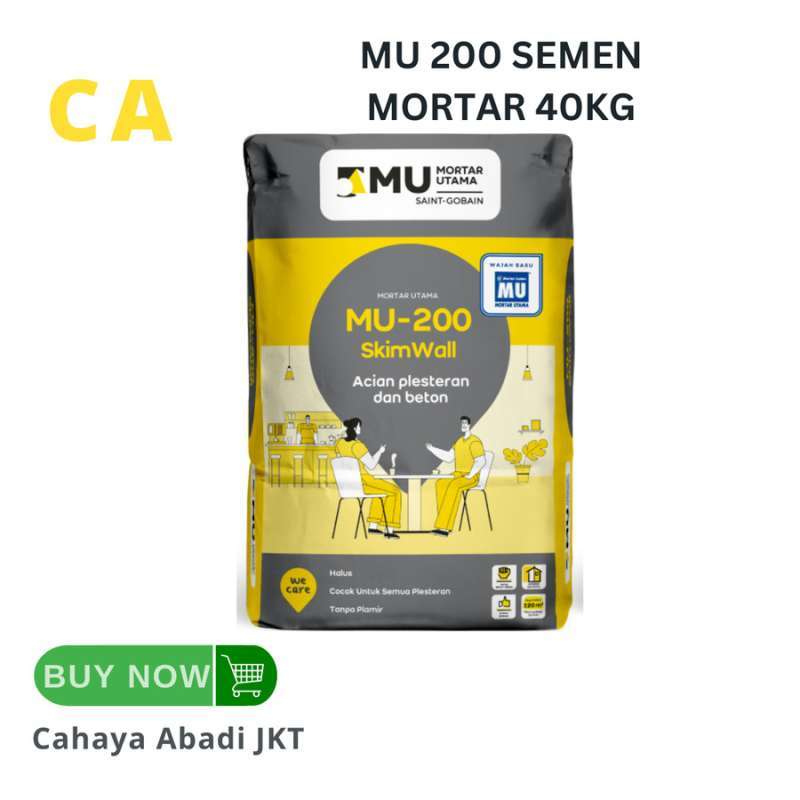 Jual SEMEN MORTAR MU 200 / MU200 SEMEN ACIAN DAN PLESTER 40KG di Seller ...