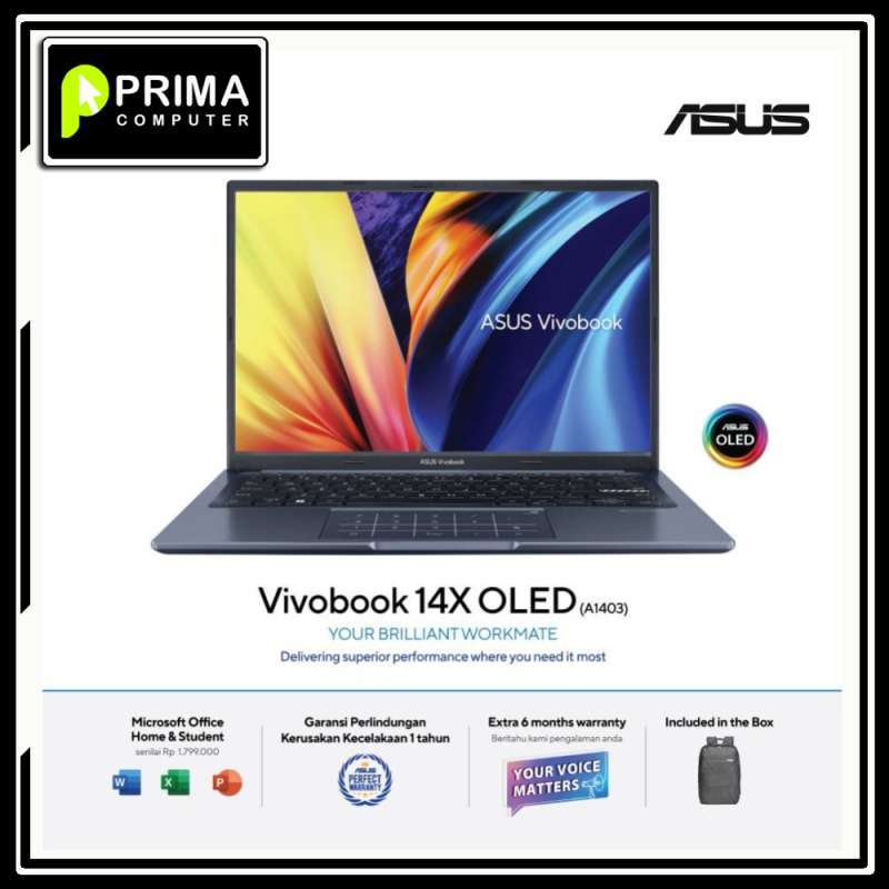 Jual Asus Vivobook A1403za Oleds554 I5-12500h 512gb 16gb W11+ohs Di ...