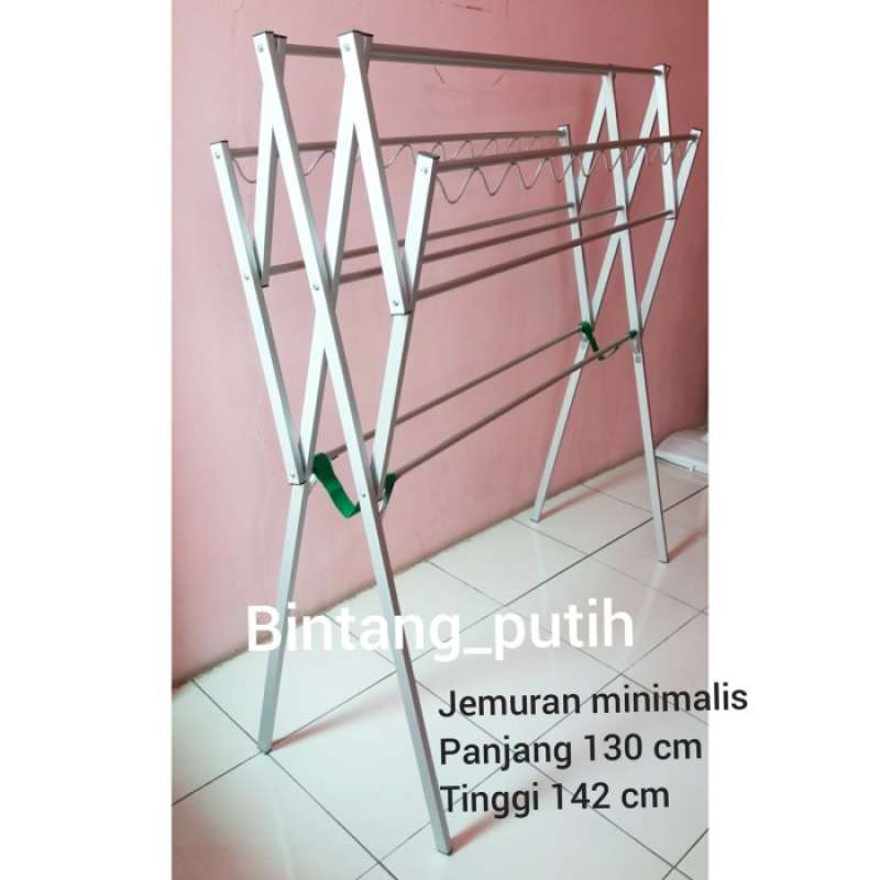 Promo Jemuran / Jemuran Baju Ukuran 130 Cm Silver / Gantungan Baju ...