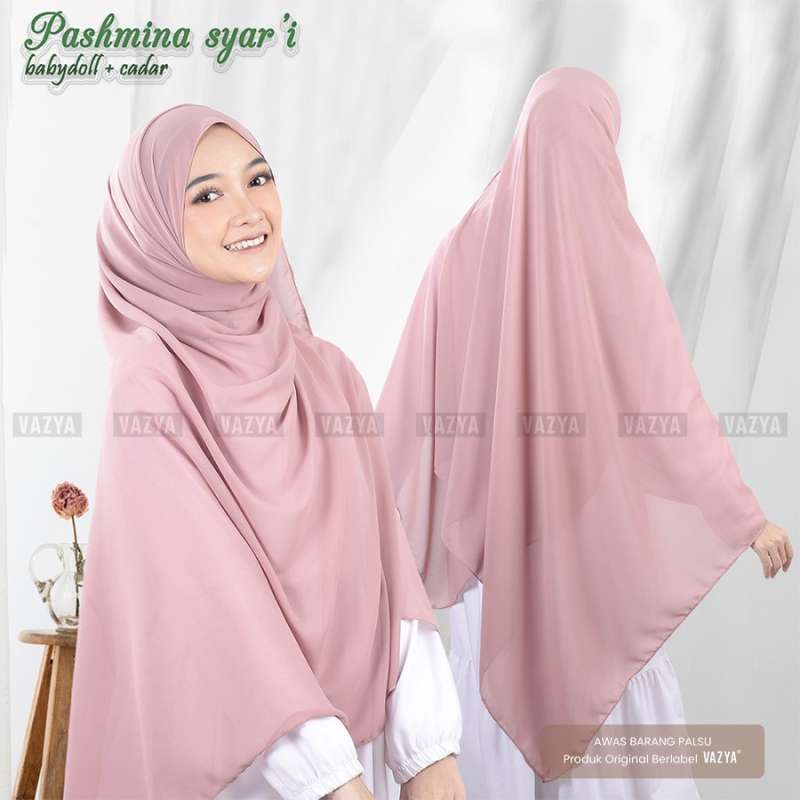 Jual Annaila Hijab Pashmina Syari Jumbo Ceruty Babydoll 200 x 100 cm - Rosegold di Seller ...