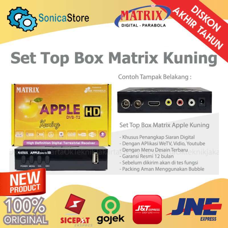 Promo SET TOP BOX Matrix New Kuning DVB-T2 2022 Ver Diskon 23% di ...