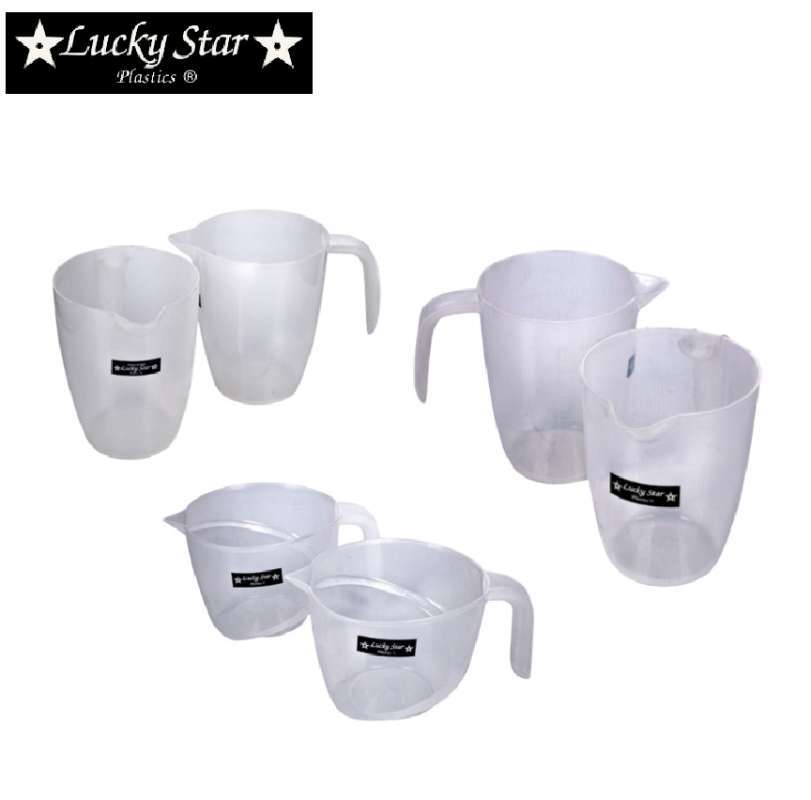 Jual Lucky Star Gelas Takar Ukur Plastik 950 ml | Measuring Jug 950ml ...