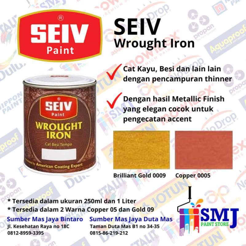 Promo Cat Minyak Kayu dan Besi Tempa SEIV WROUGHT IRON 1L Tembaga ...