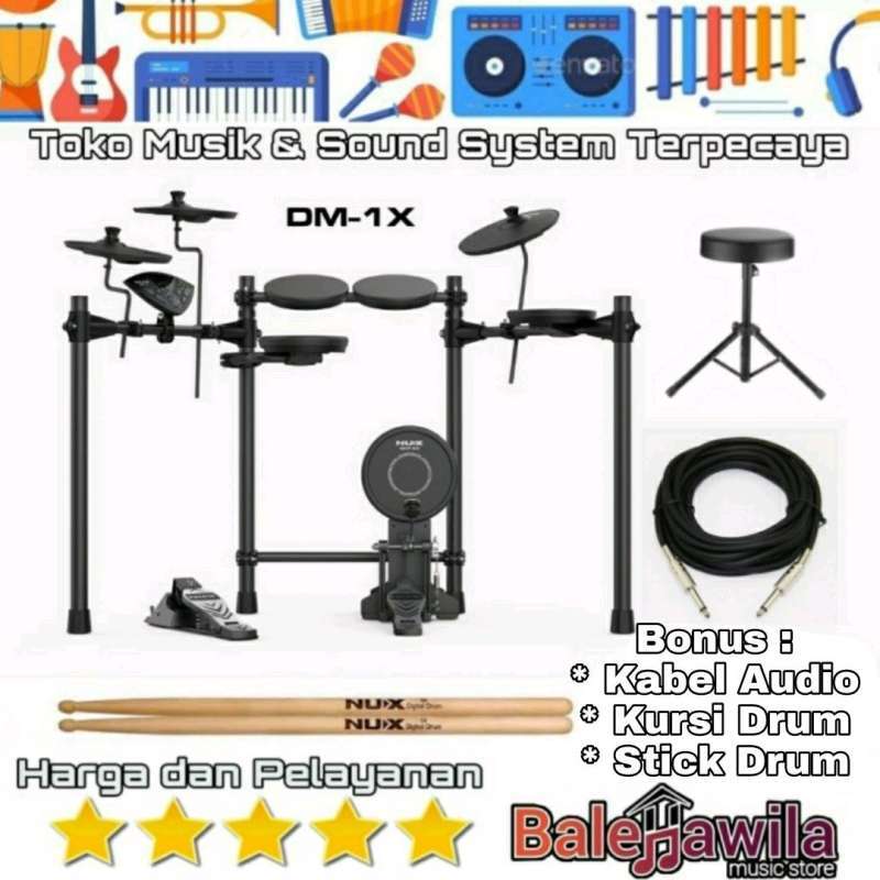 Jual Drum Elektrik Set NUX DM1X DM 1X ORIGINAL NUX DM-1, Portable ...