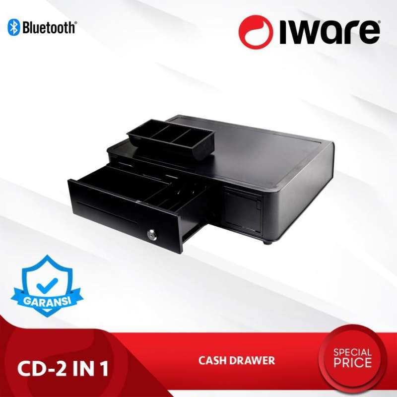 Jual Cash Drawer Laci Uang Kasir Dengan Printer Bluetooth Iware Cd 2in1 ...