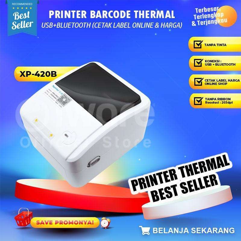 Jual Printer Barcode Thermal Xprinter Xp-420b Usb+bluetooth Support ...