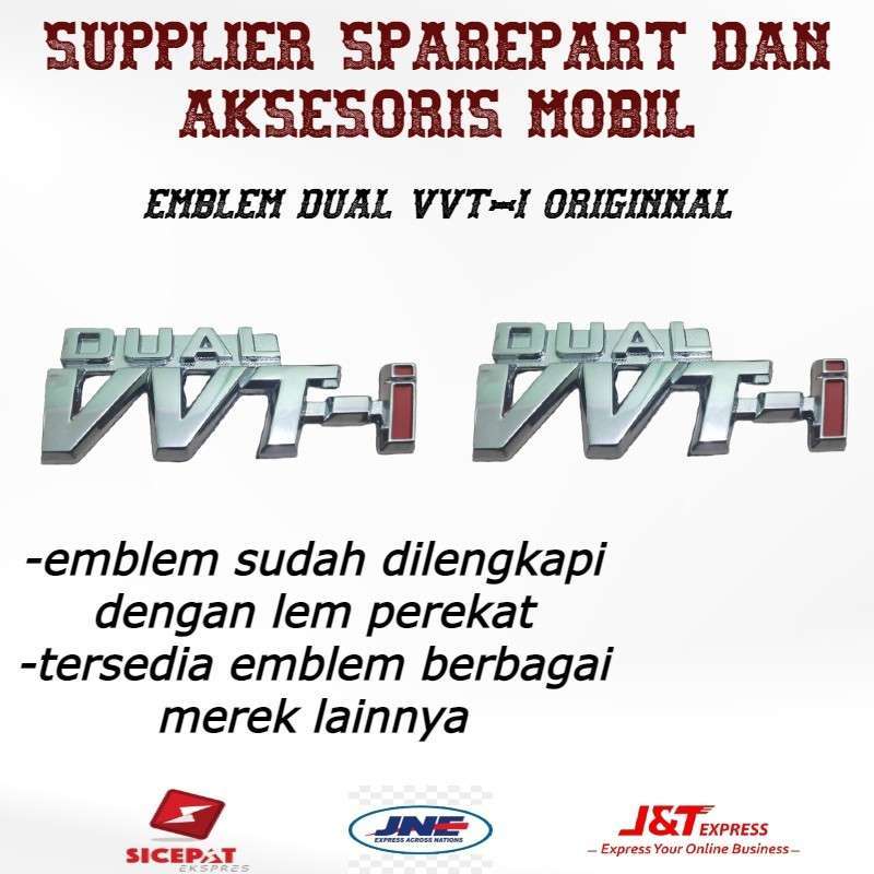 Jual Tulisan Emblem tulisan Dual vvt-i - original di Seller Toko ...