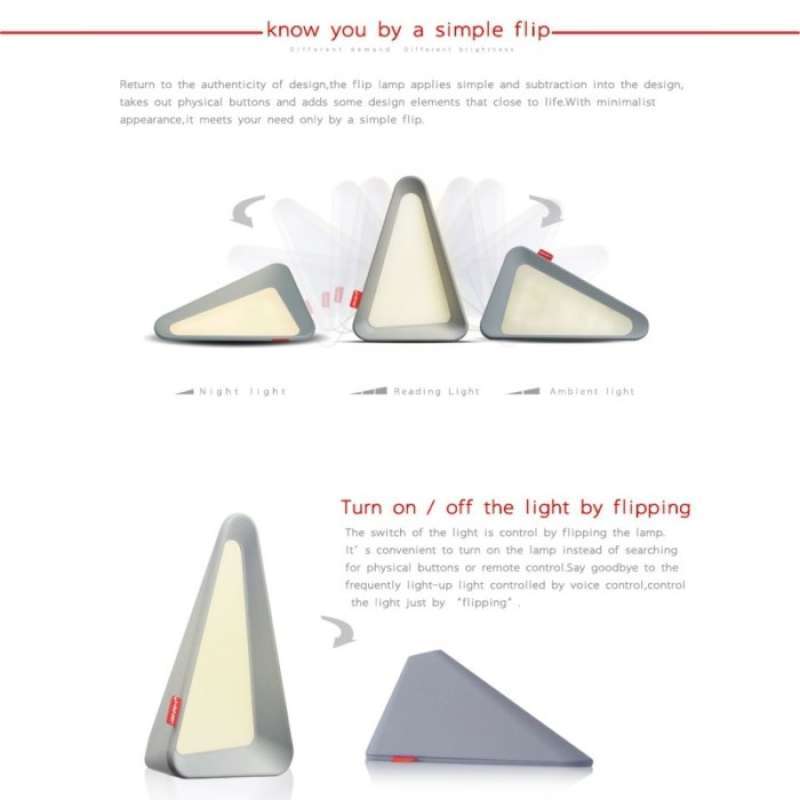 Jual Flip Lamp Spot Moo Lampu Sensor Gravitasi Untuk Baca Rechargeable ...