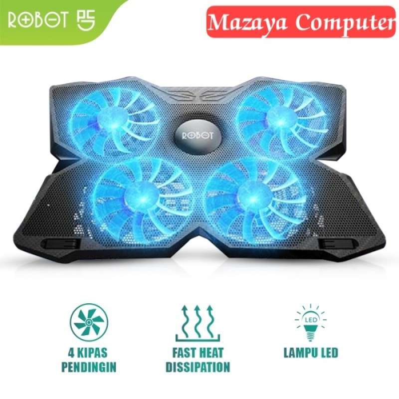 Promo Robot Rt-Lcs02 Cooling Pad Laptop Led Kipas Pendingin Fan Ultra ...