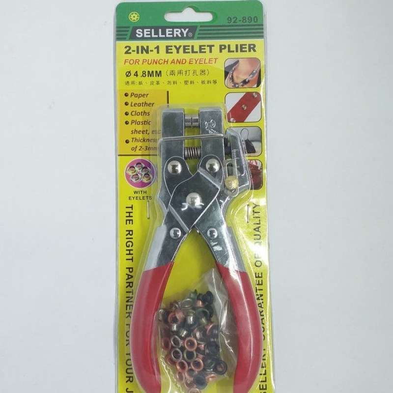 Promo Sellery Tang Mata Ayam / Mata Itik / Eyelet Plier 2in1 Pelubang ...