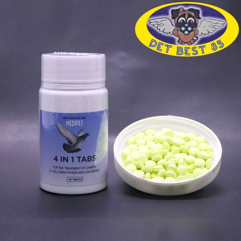 Jual Medpet 4in1 Antibiotik 1 Tab obat Canker-E.colli-Samonella ...
