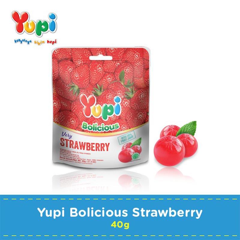Promo Yupi Bolicious Strawberry Permen [40 g] Diskon 9% di Seller Yupi ...