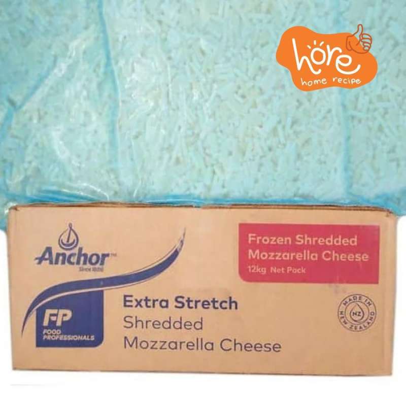 Jual Keju Mozarella Anchor Shredded Extra Stretch 1 KG kemasan Repack ...