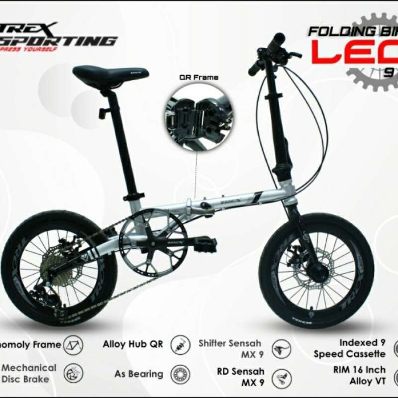 Promo Sepeda Lipat 16 Inch Trex Leon Chromoly 9 Speed Jangkrik Diskon ...