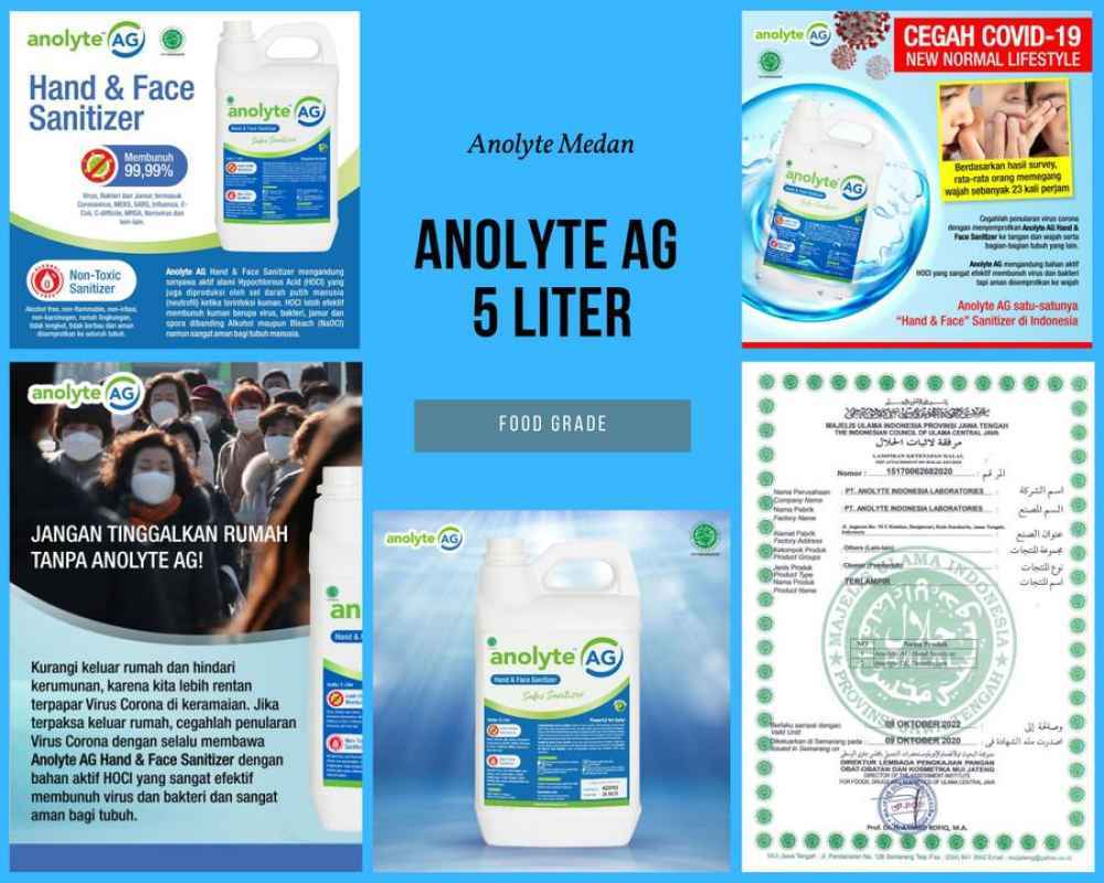 Jual ANOLYTE AG 5000 ml. Hand Sanitizer Non Alkohol Food Grade 5 Liter ...