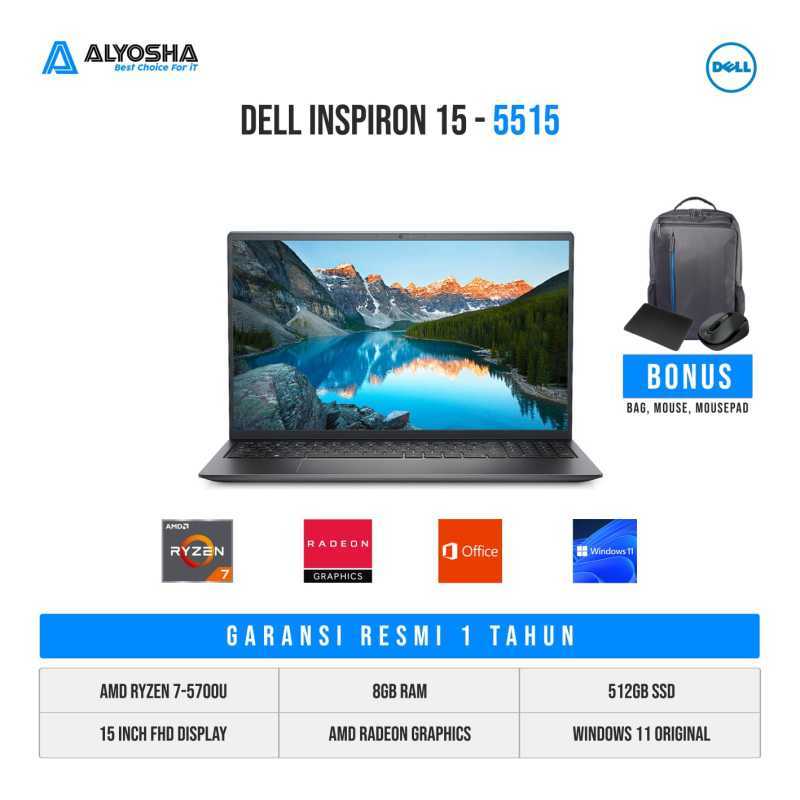 Jual Dell Inspiron 15 5515 Amd Ryzen 7-5700u | 8gb | 512ssd | W11+ohs ...